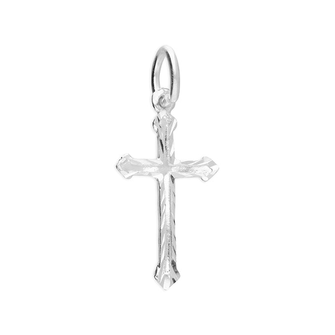 Coe & Co Sterling Silver Cross Diamond-cut fancy with chain – Coe & Co ...