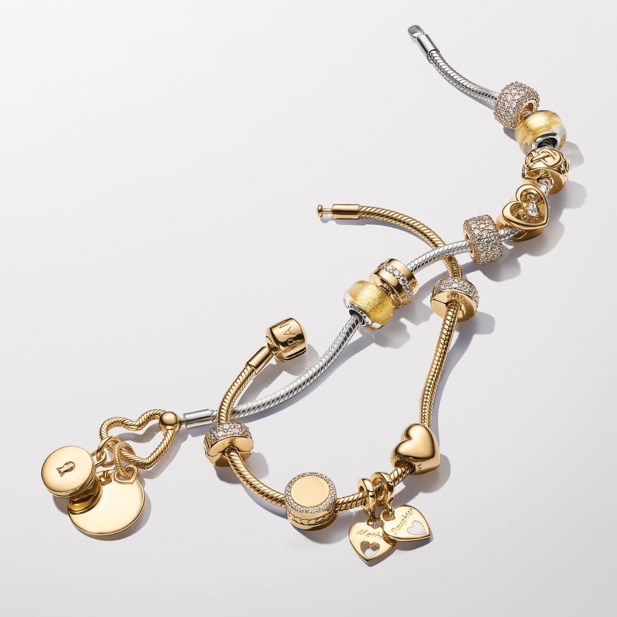 Pandora Knotted Hearts Gold Clip Charm