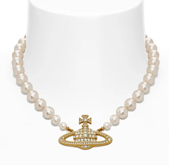 Vivienne Westwood One Row Pearl Bas Relief Choker – Coe & Co. Stores
